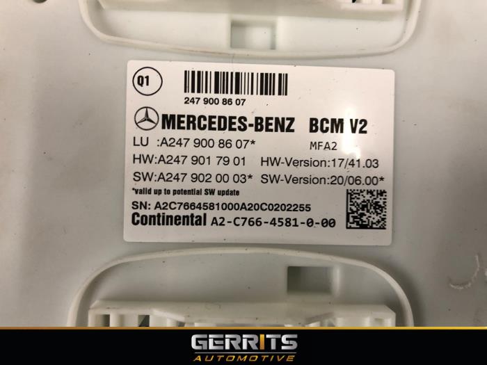 Body control computer Mercedes A 1.3 A-160 Turbo 16V - A2479008607 282914