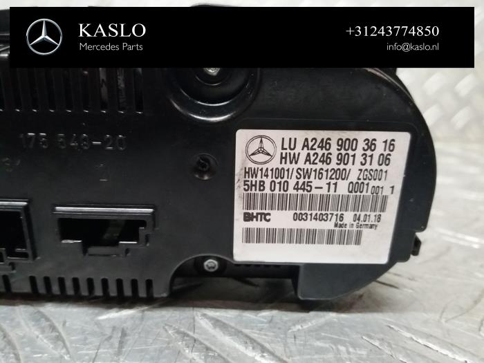 Heater control panel Mercedes B 1.8 B-220 CDI BlueEFFICIENCY,d 16V 4 ...