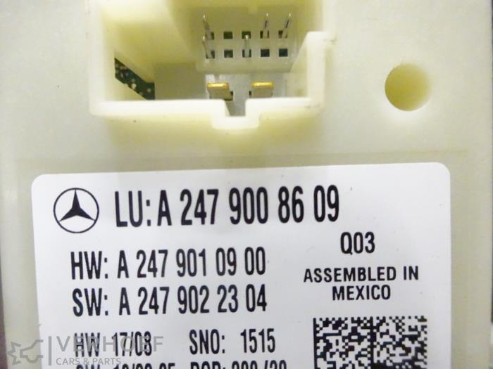 Computer lighting module Mercedes GLA 1.3 200 Turbo 16V - A2479008609