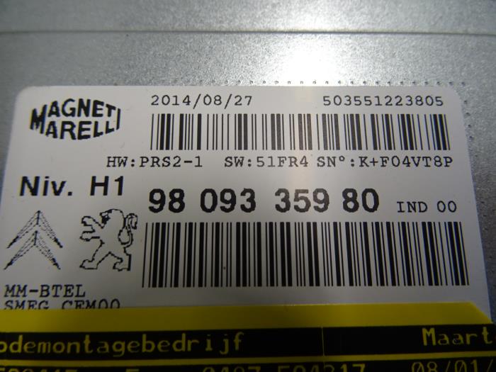 Radio Peugeot 508 - 1612546780 M.MARELI - De Vos Onderdelen