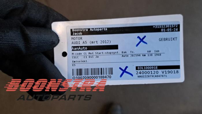 Engine Audi A5 Sportback 2.0 TDI 16V - 03L100091E CGLC