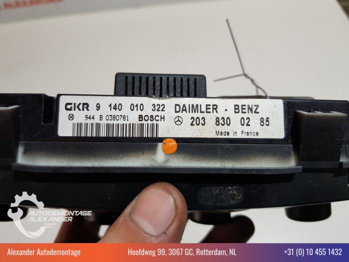 Heater control panel Mercedes C 2.2 C-200 CDI 16V - 9140010322 BOSCH