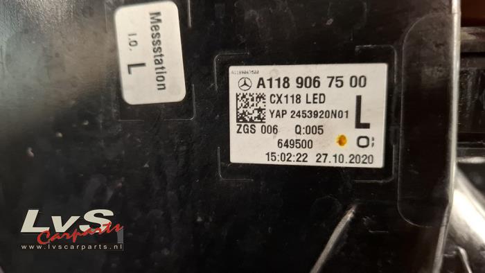Taillight, left Mercedes CLA 1.3 CLA-250 e Turbo 16V - A1189067500
