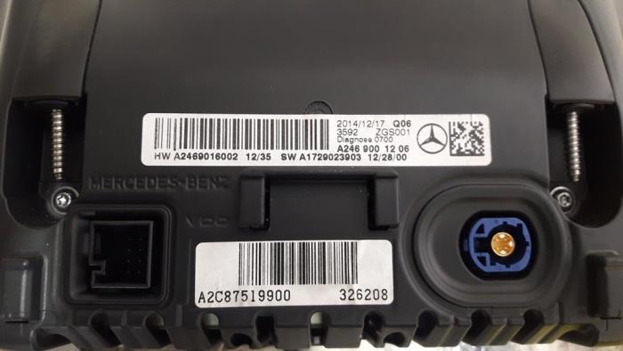 Navigation display Mercedes A 1.5 A-180 CDI, A-180d 16V - A2469016002