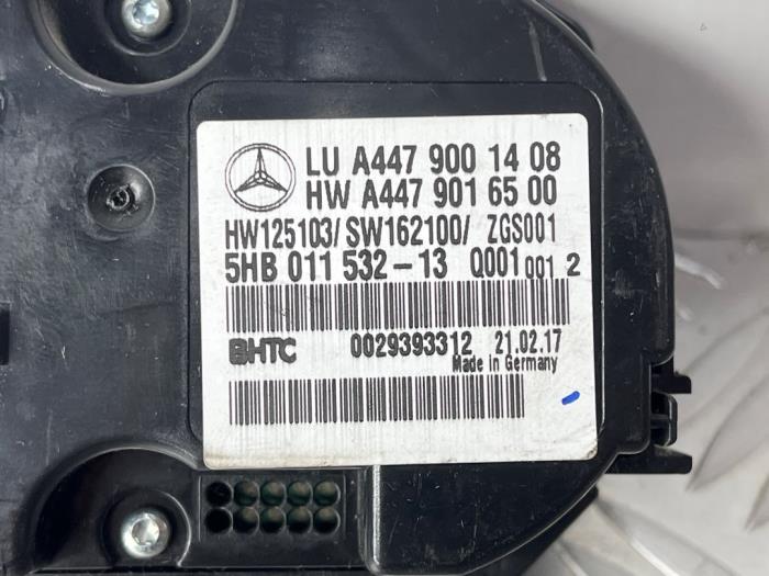 Heater control panel Mercedes Vito 1.6 111 CDI 16V 4x4 - A4479001408 ...