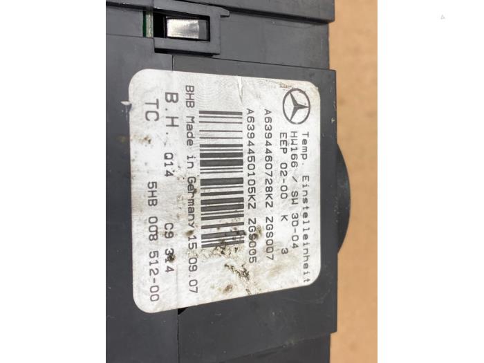 Heater control panel Mercedes Vito 2.2 111 CDI 16V - A6394460728