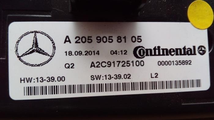 Heater control panel Mercedes C C-300 CDI 2.2 BlueTEC Hybrid, C-300 h ...