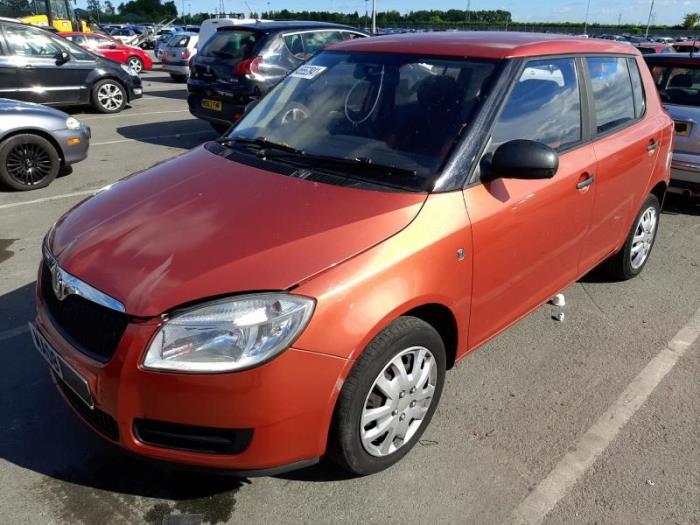 Skoda Fabia II 1.2i Salvage vehicle (2009, Orange)