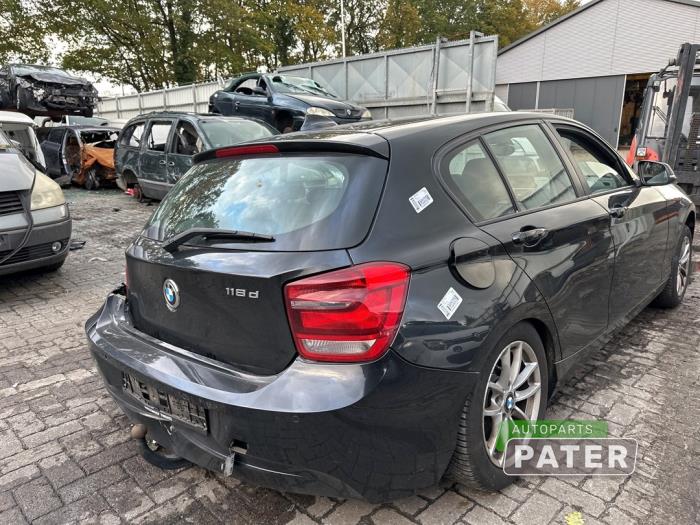 BMW 1 serie 118d 2.0 16V Salvage vehicle (2012, Black)