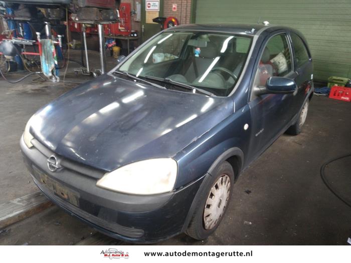 Opel Corsa C 1.2 16V Salvage vehicle (2002, Blue)